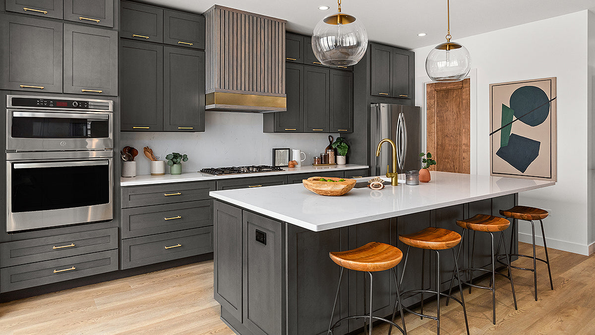 Dark Gray Kitchen Cabinets 46 Blue And Grey Kitchen Designs That