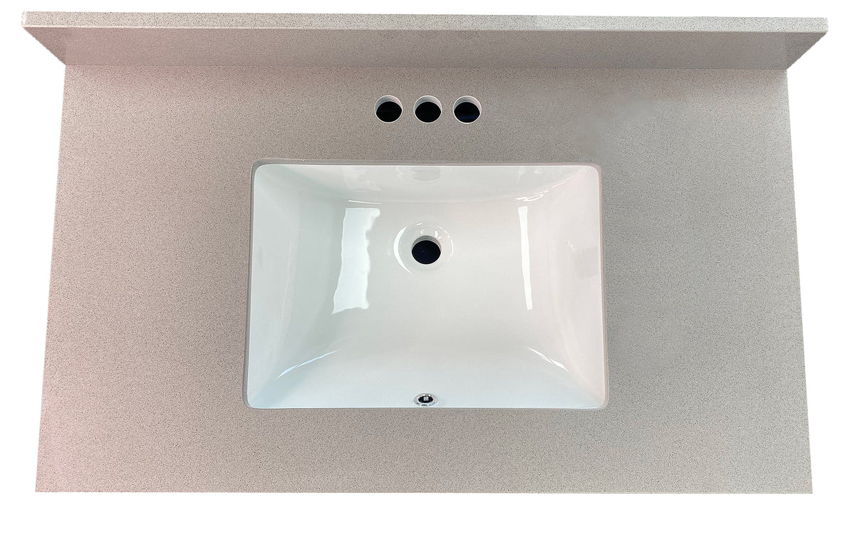 Pronto Vanity Manhattan Gray Quartz Top | Cabinets To Go