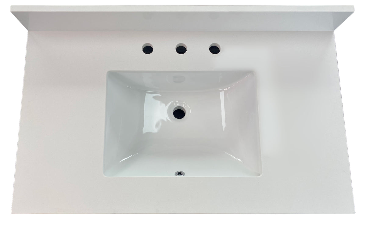 Pronto Vanity Pure White Quartz Top | Cabinets To Go