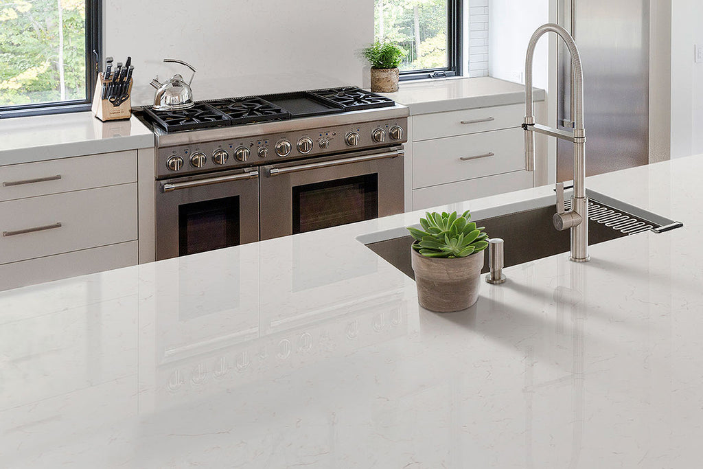 Corsica Pearl Carrara Bondi Quartz 3cm | Cabinets To Go