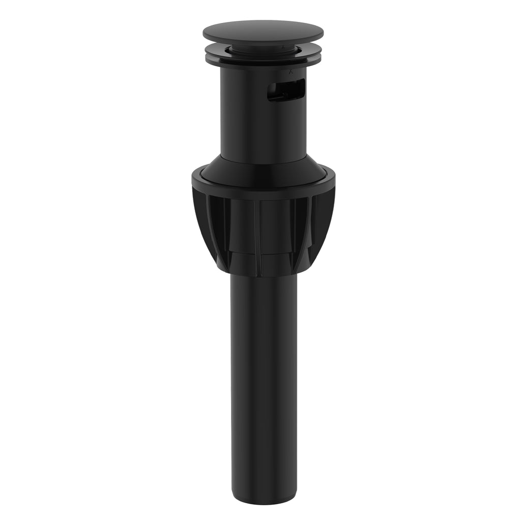Push Pop-Up Bathroom Sink Drain Stopper with Overflow Matte Black ...