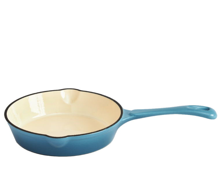 Enameled Cast Iron 8" Skillet - Agave | Cabinets To Go